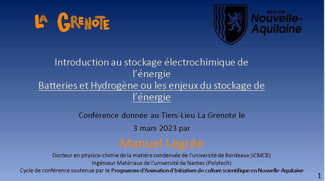 Les enjeux du stockage de l'énergie : batteries et hydrogène | ECHOSCIENCES - Nouvelle-Aquitaine